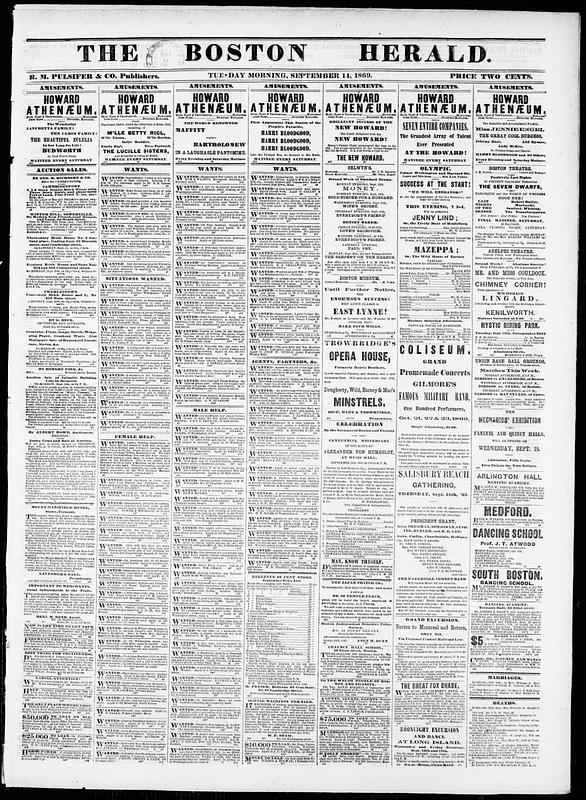 The Boston Herald. September 14, 1869 - Digital Commonwealth