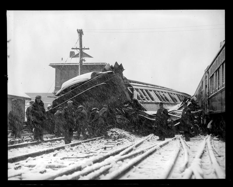 Colonial Express wreck at Readville, MA - Digital Commonwealth