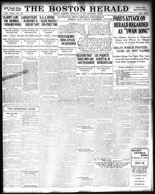 The Boston Herald. November 03, 1911 - Digital Commonwealth