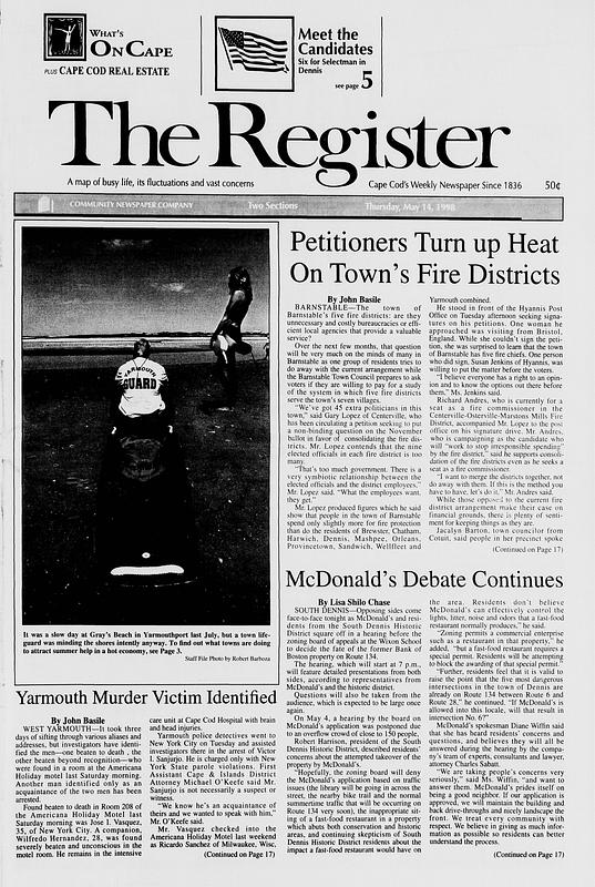 The Register. May 14, 1998 - Digital Commonwealth