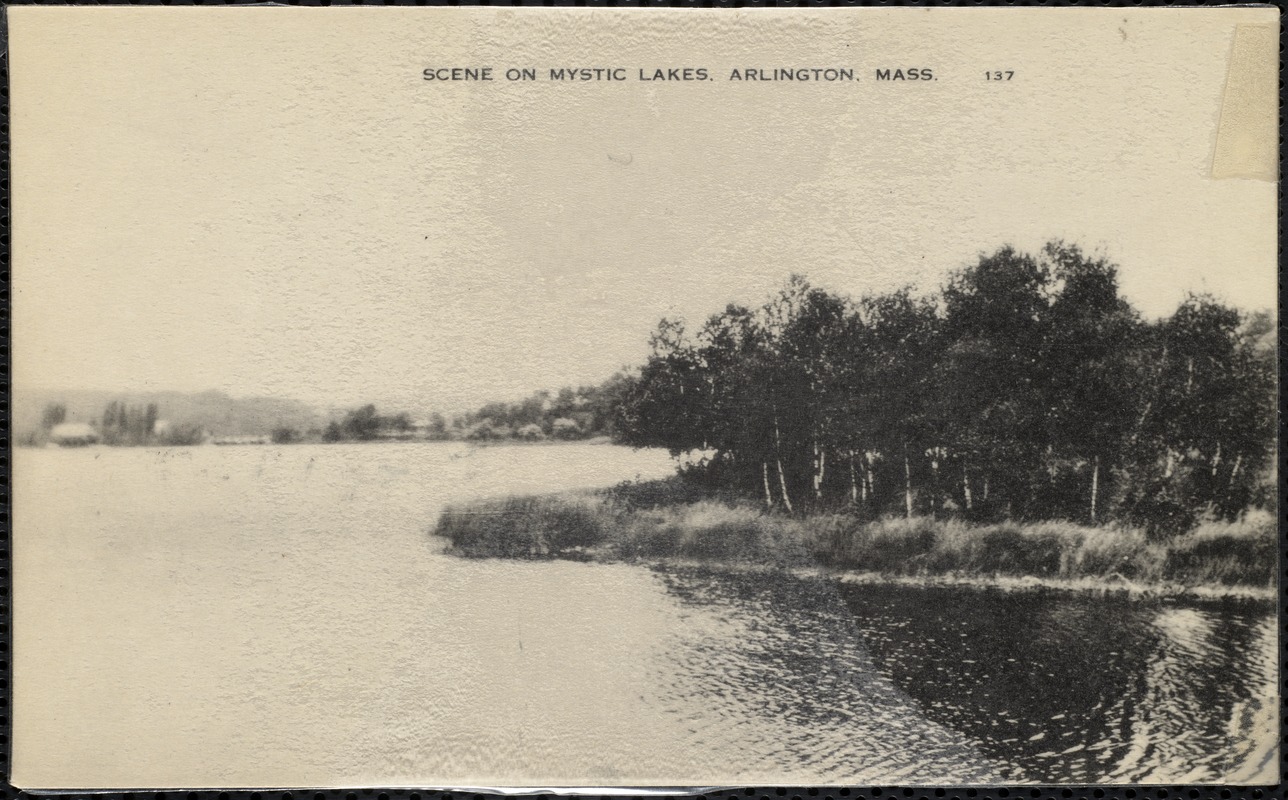 Scene on Mystic Lakes, Arlington, Mass. - Digital Commonwealth