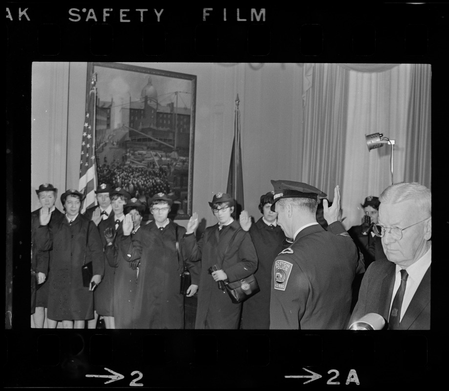 Swearing in of new traffic supervisors - Digital Commonwealth