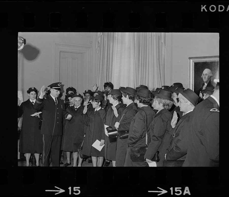 Swearing in of new traffic supervisors - Digital Commonwealth