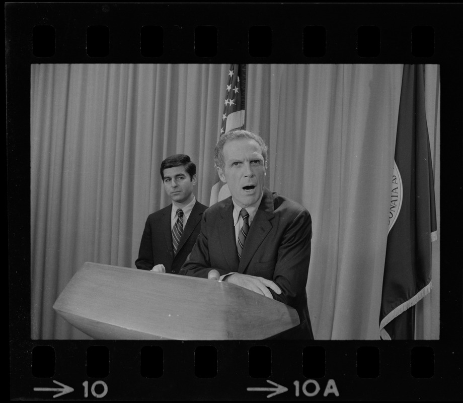 Pressing for a televised debate with Gov. Francis Sargent, Mayor Kevin ...