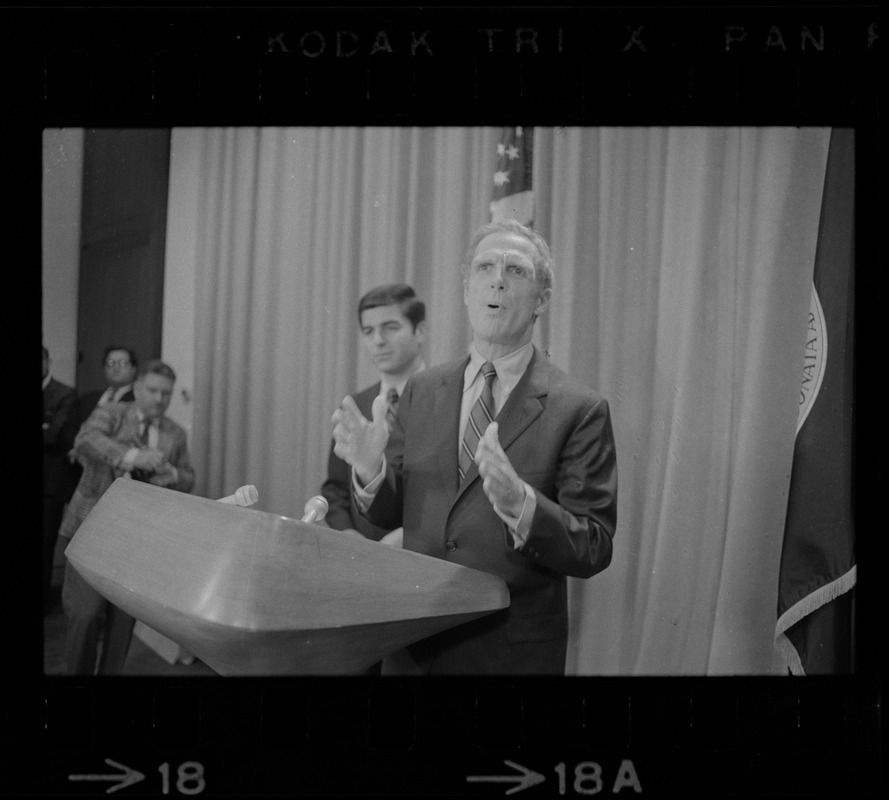 Pressing for a televised debate with Gov. Francis Sargent, Mayor Kevin ...