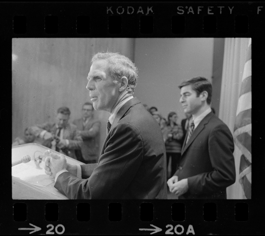 Pressing for a televised debate with Gov. Francis Sargent, Mayor Kevin ...