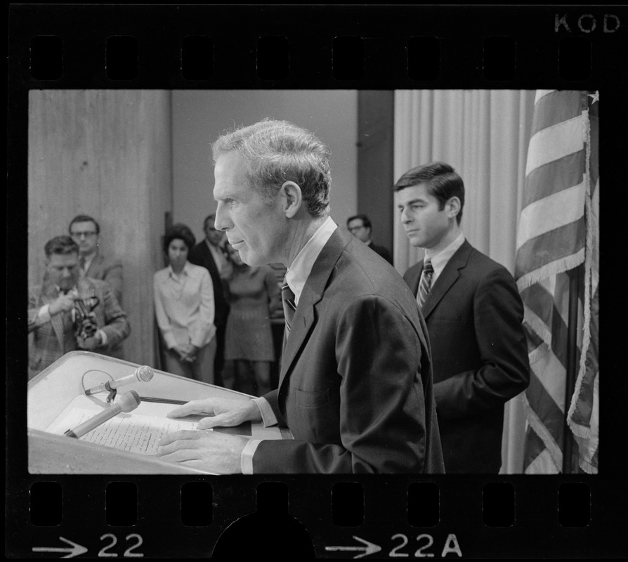 Pressing for a televised debate with Gov. Francis Sargent, Mayor Kevin ...