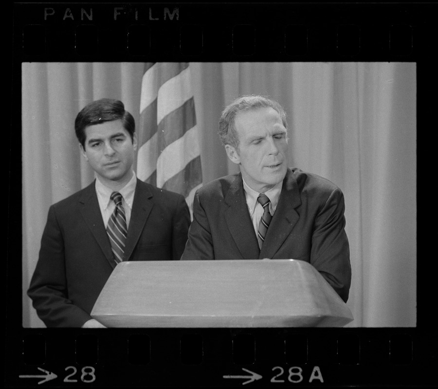 Pressing for a televised debate with Gov. Francis Sargent, Mayor Kevin ...