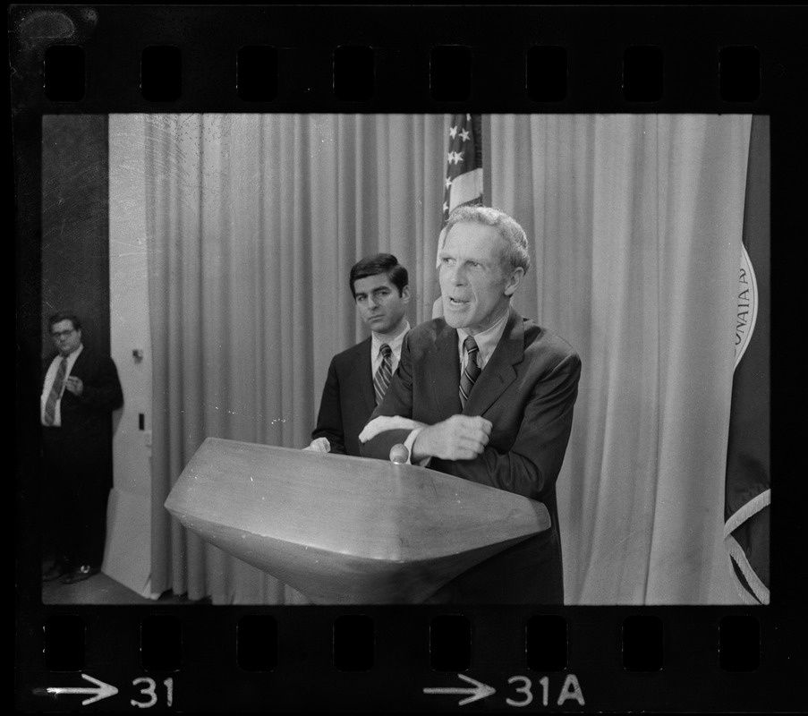 Pressing for a televised debate with Gov. Francis Sargent, Mayor Kevin ...