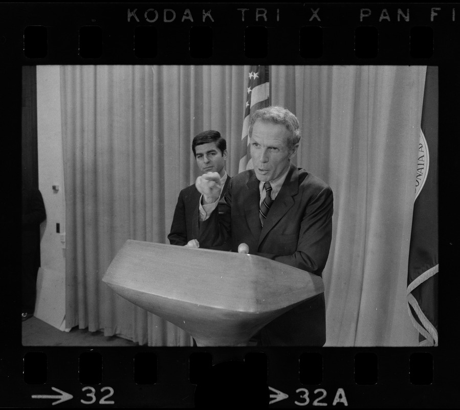 Pressing for a televised debate with Gov. Francis Sargent, Mayor Kevin ...