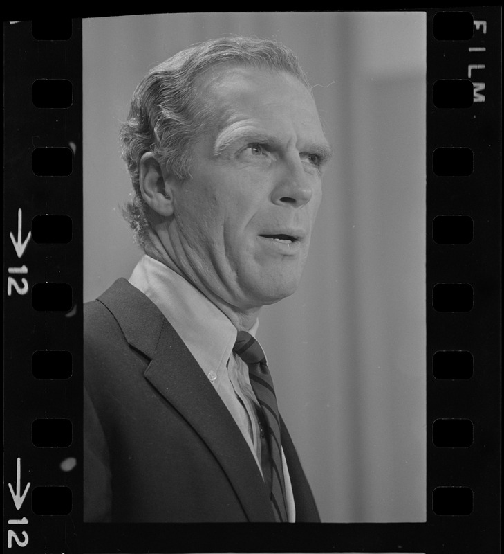 Mayor Kevin White during his announcement of a new program to aid ...