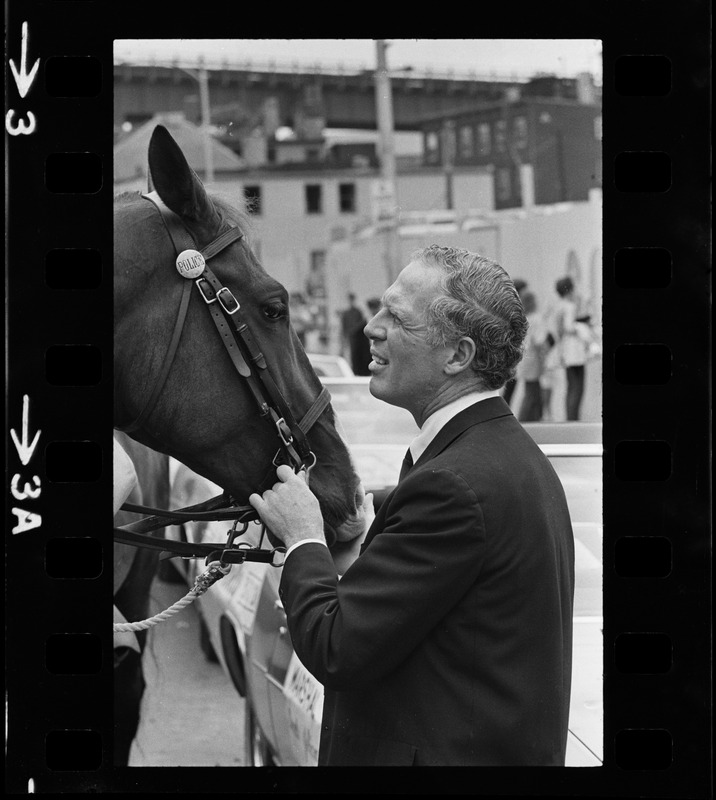 Boston Mayor Kevin White with horse at Bunker Hill Day parade - Digital ...