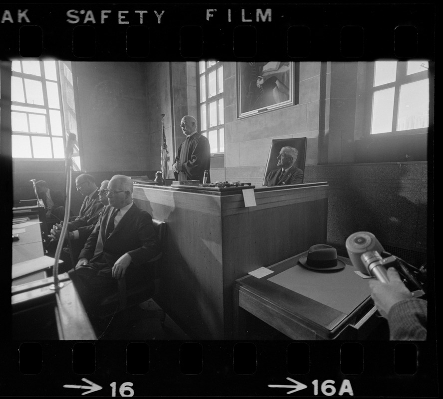 Chief Justice Elijah Adlow of Boston Municipal Court addressing the ...