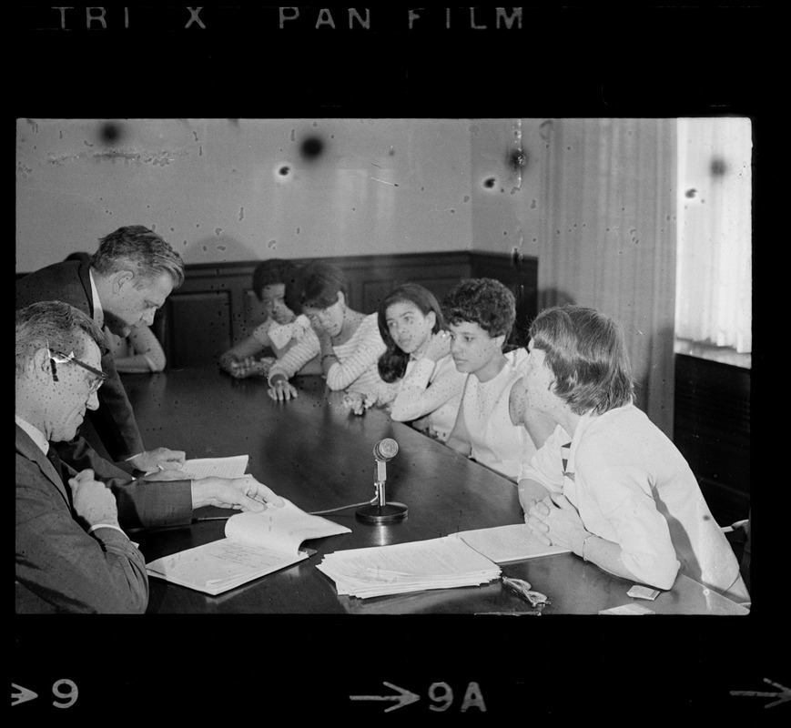 Wellesley College President Ruth Adams (right) meets with students ...