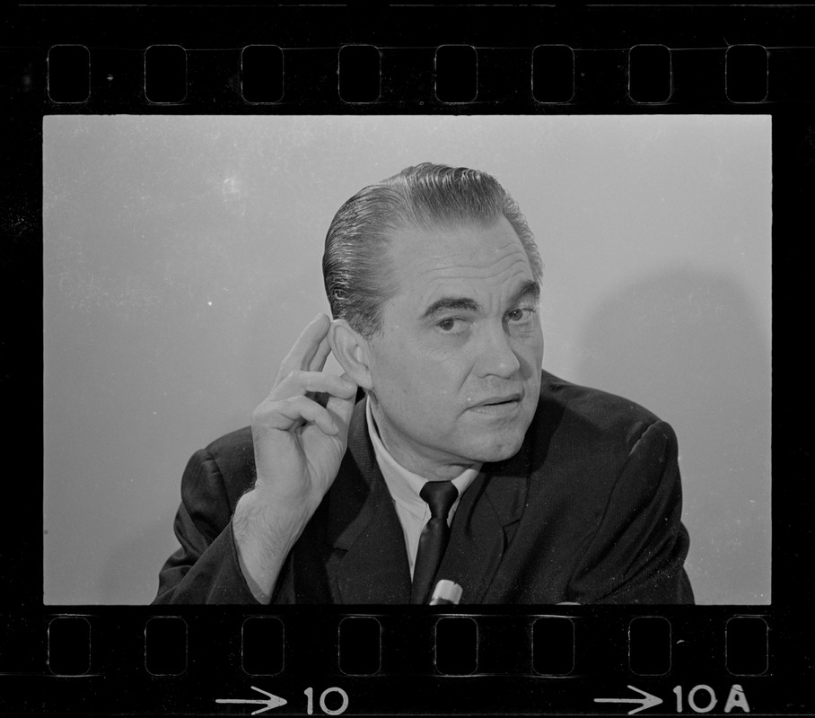 George Wallace, former governor of Alabama, at press conference in ...
