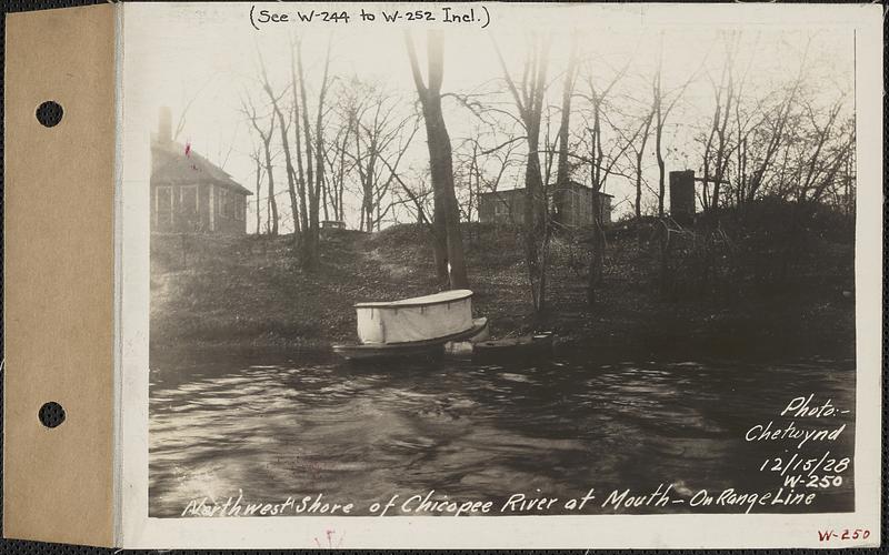Northwest shore of Chicopee River at mouth, on range line, South ...