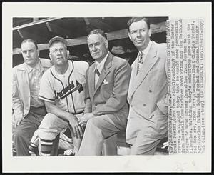 Sarasota – Negotiating To Move Braves. Louis Perini, (2nd from right ...