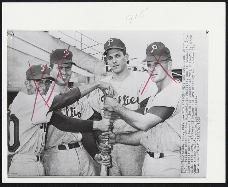 'Big Poison' Wins the Toss -- Paul Waner, left, batting coach for the ...