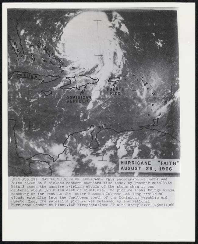 Satellite View of Hurricane--This photograph of Hurricane Faith taken ...