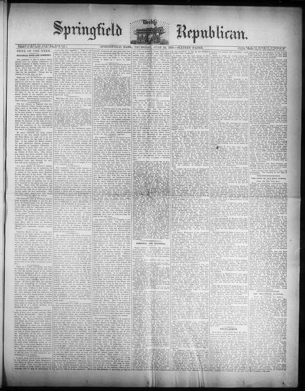 Springfield Weekly Republican - Digital Commonwealth