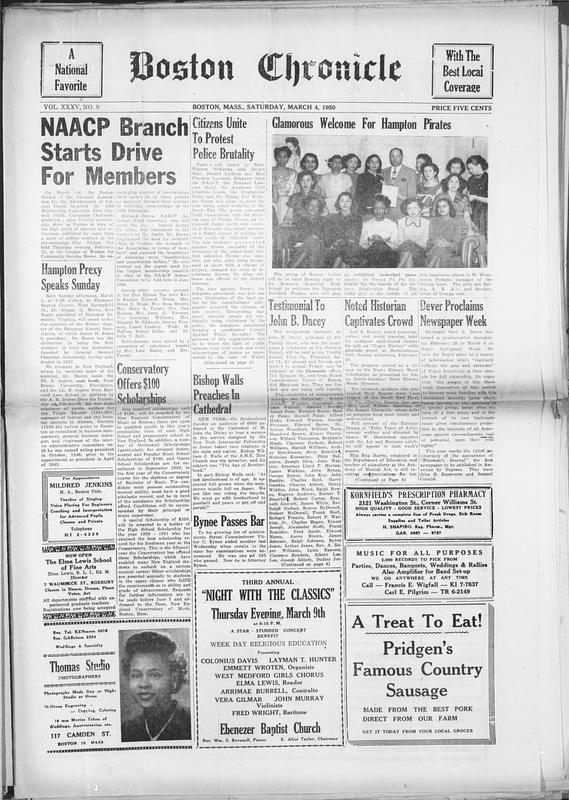 Boston Chronicle. March 04, 1950 - Digital Commonwealth