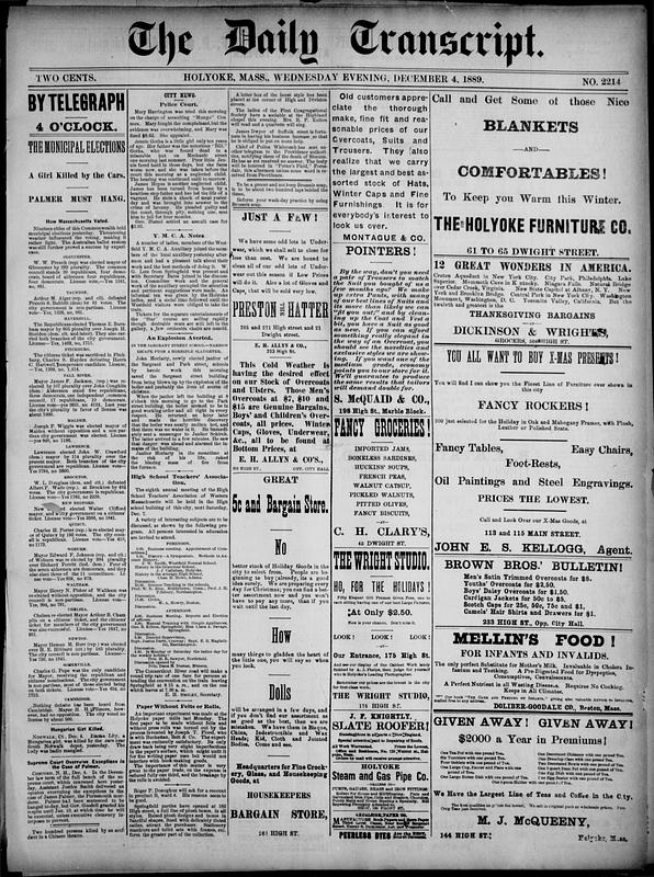 The Daily Transcript. December 04, 1889 - Digital Commonwealth