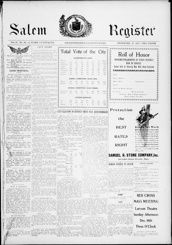 Salem Register. December 15, 1917 - Digital Commonwealth