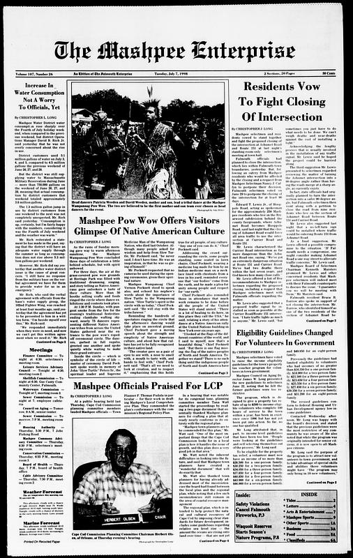 The Mashpee Enterprise. July 07, 1998 - Digital Commonwealth