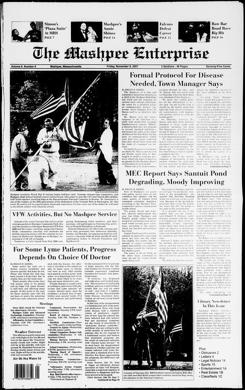 The Mashpee Enterprise. November 09, 2007 - Digital Commonwealth
