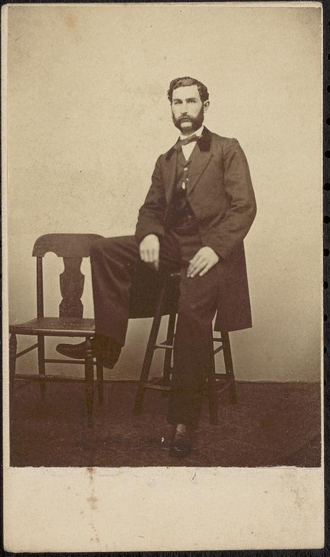 Portrait of man on stool - Digital Commonwealth