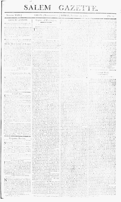 The Salem Gazette. January 20, 1815 - Digital Commonwealth