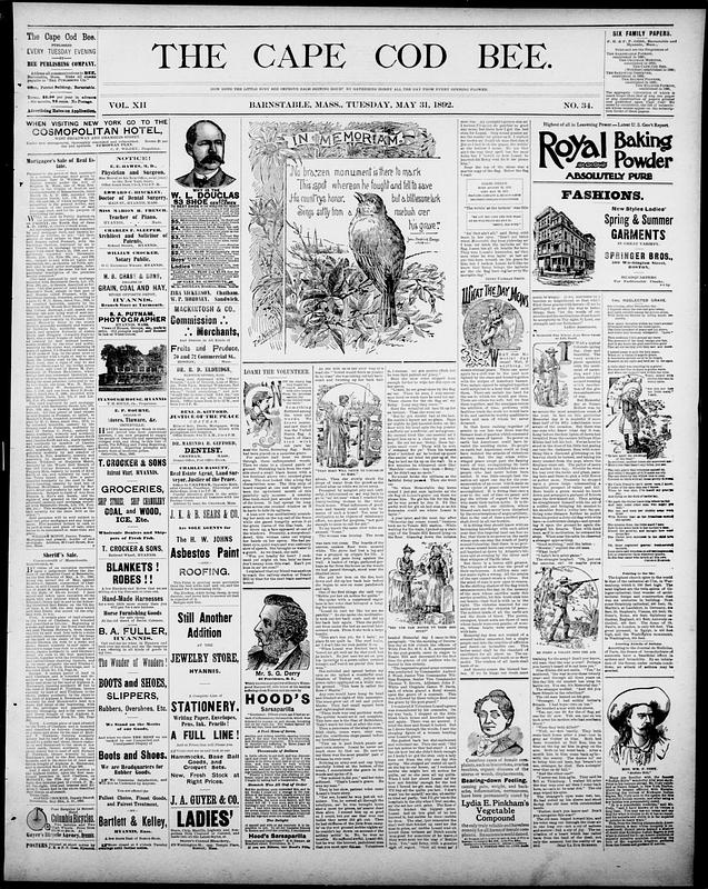 The Cape Cod Bee. May 31, 1892 - Digital Commonwealth