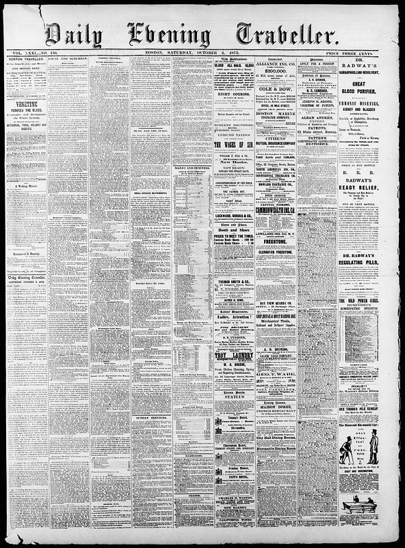 Daily Evening Traveller. October 02, 1875 - Digital Commonwealth