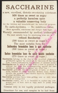 Saccharin - Saccharine is without competition and unsurpassed for ...