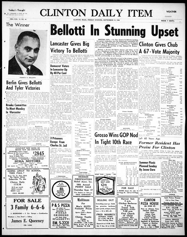Clinton Daily Item. September 11, 1964 - Digital Commonwealth