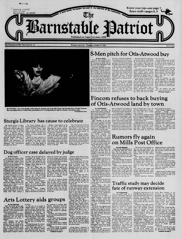 Barnstable Patriot. October 27, 1983 - Digital Commonwealth
