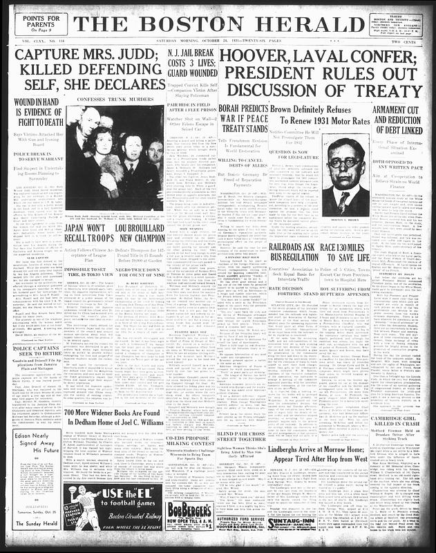 Boston Herald. October 24, 1931 - Digital Commonwealth