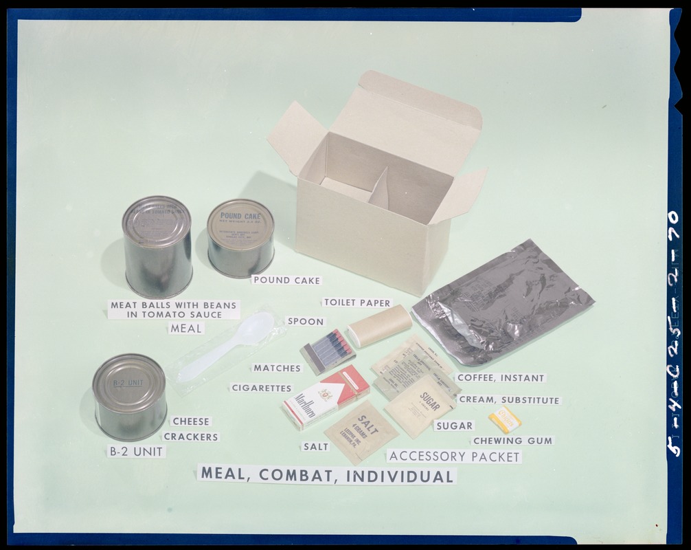 Meal, combat, individual - Digital Commonwealth