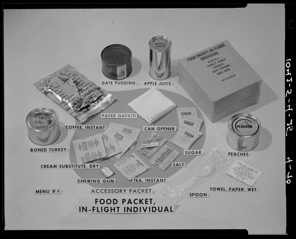 Food packet, in-flight individual - Digital Commonwealth