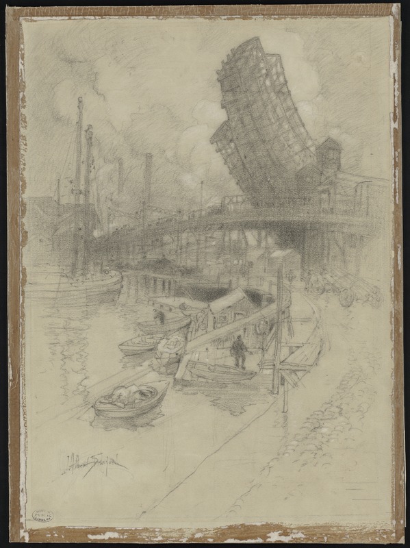 Railroad drawbridge, South Boston, Fort Point Channel - Digital ...