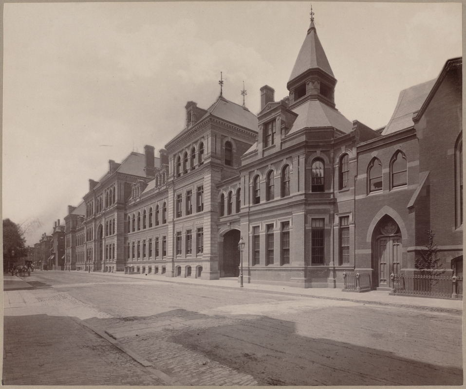 View of English High School building, looking west. (Montgomery Street ...