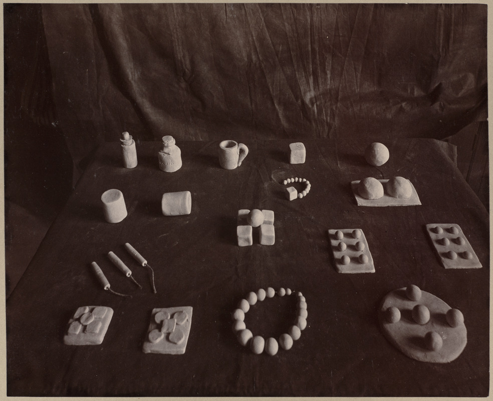 Clay modelling in a primary class. - Digital Commonwealth
