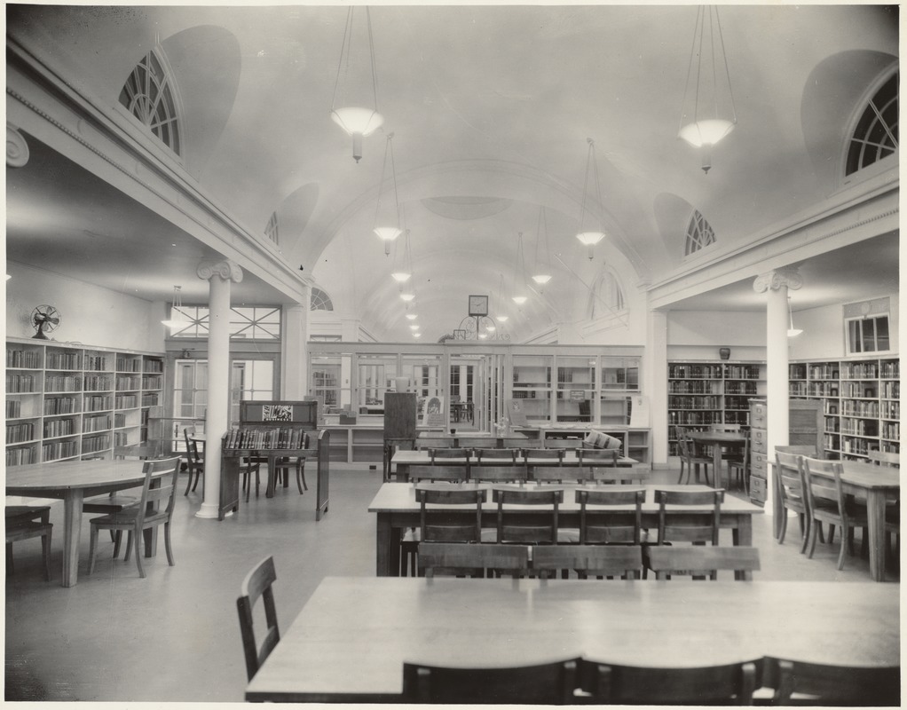 Mattapan Branch. Adult reading room - Digital Commonwealth