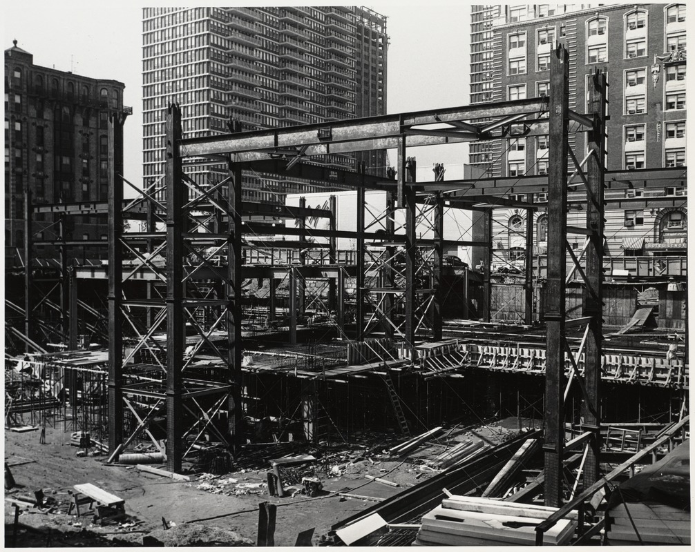 Boston Public Library Johnson building construction, June 1970 ...