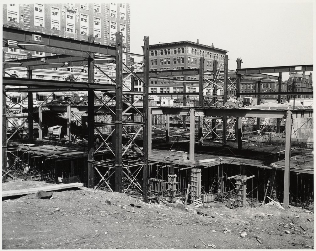 Boston Public Library Johnson building construction, June 1970 ...