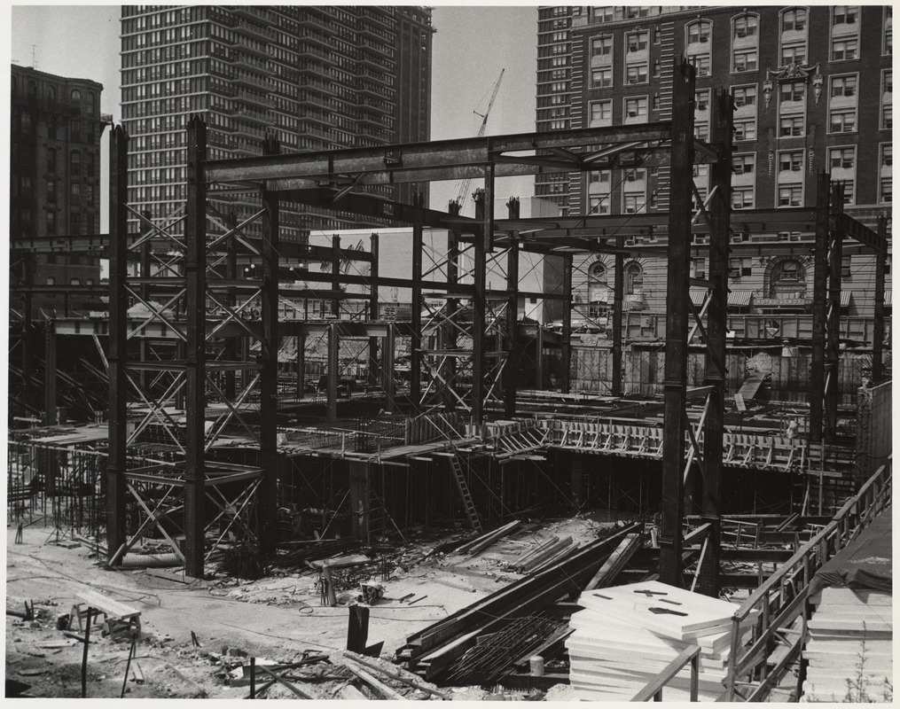 Boston Public Library Johnson building construction, July 1970 ...
