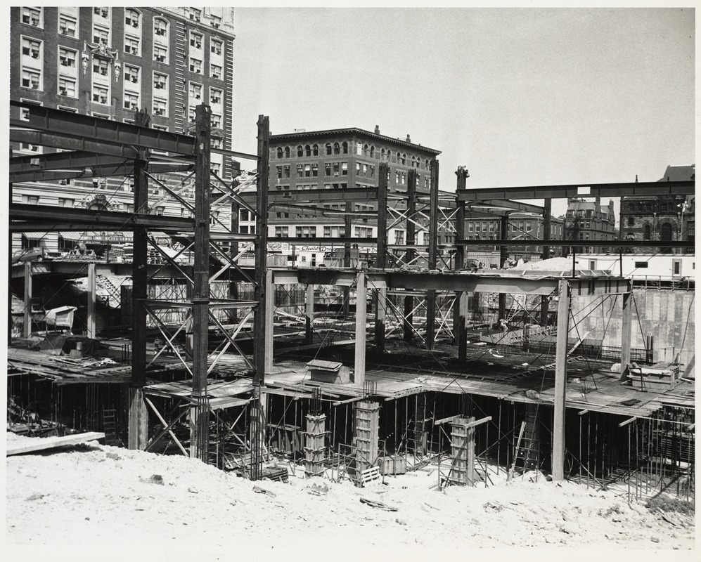 Boston Public Library Johnson building construction, July 1970 ...