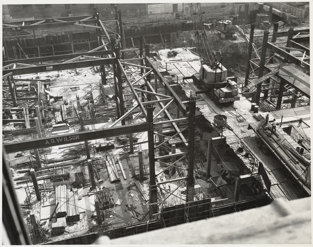 Boston Public Library Johnson building construction, August 1970 ...