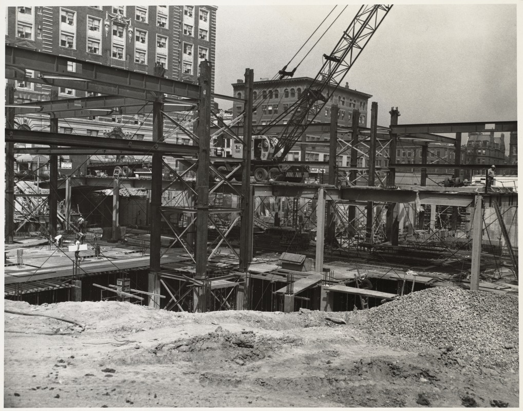 Boston Public Library Johnson building construction, August 1970 ...