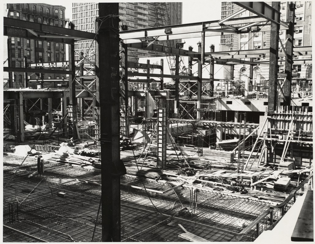 Boston Public Library Johnson building construction, September 1970 ...